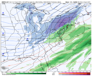 Snow Map for Tomorrow and Still Watching Sun-Mon | WeatherNJ.com